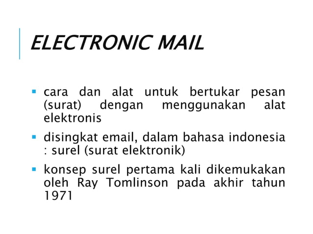Electronic Mail atau Surat Electronic PPT | PPTX