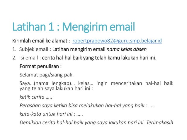 Electronic Mail atau Surat Electronic PPT | PPTX