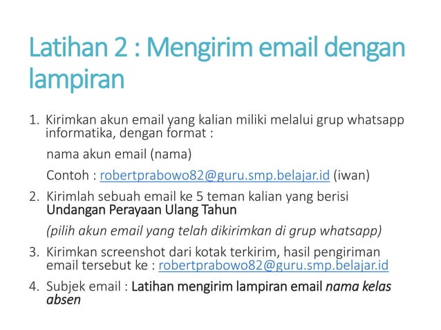 Electronic Mail atau Surat Electronic PPT | PPTX