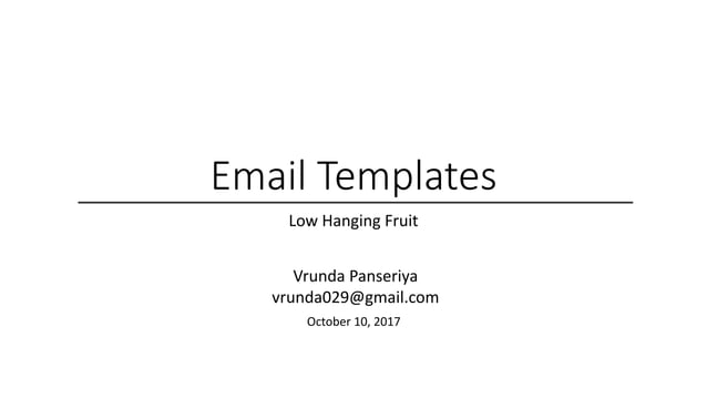 Email templates | PPTX