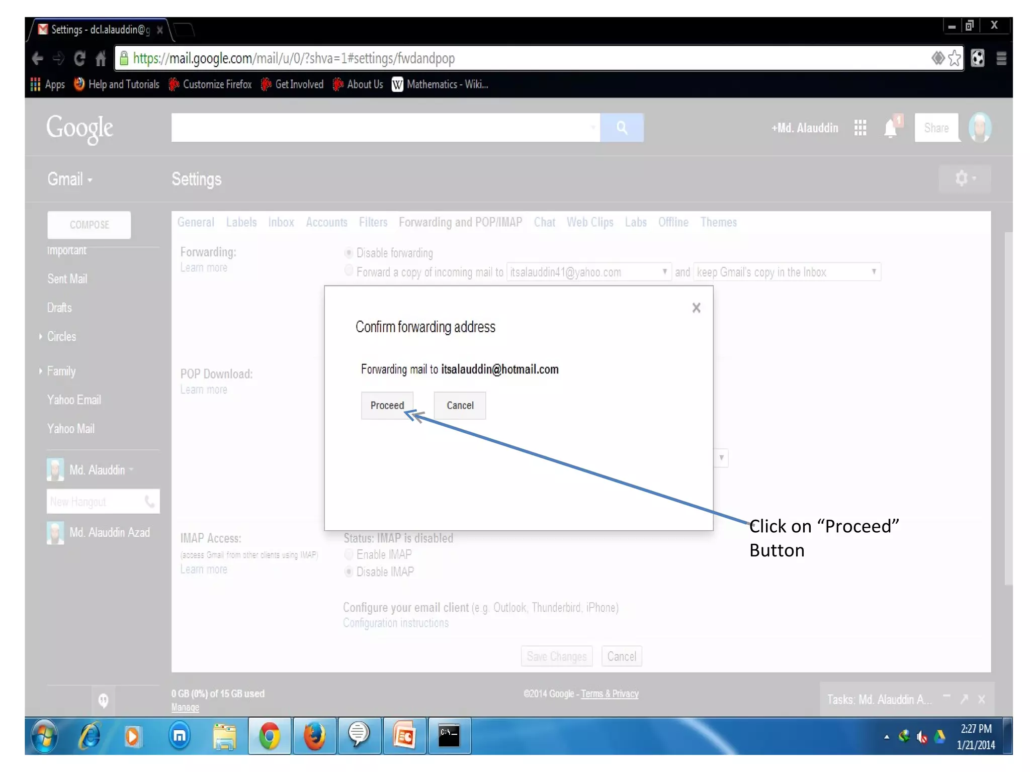 Email account forwarding process using gmail account | PPT