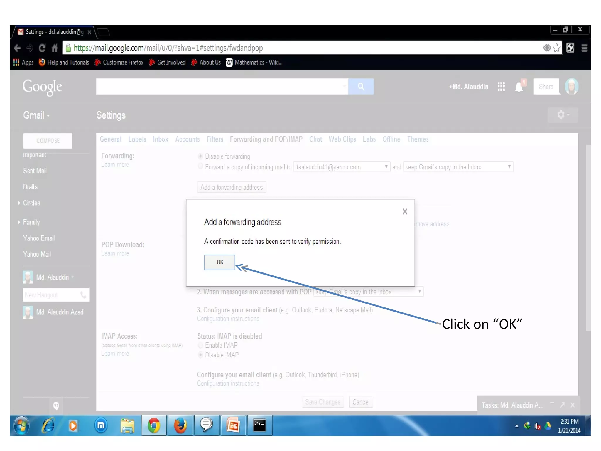 Email account forwarding process using gmail account | PPT