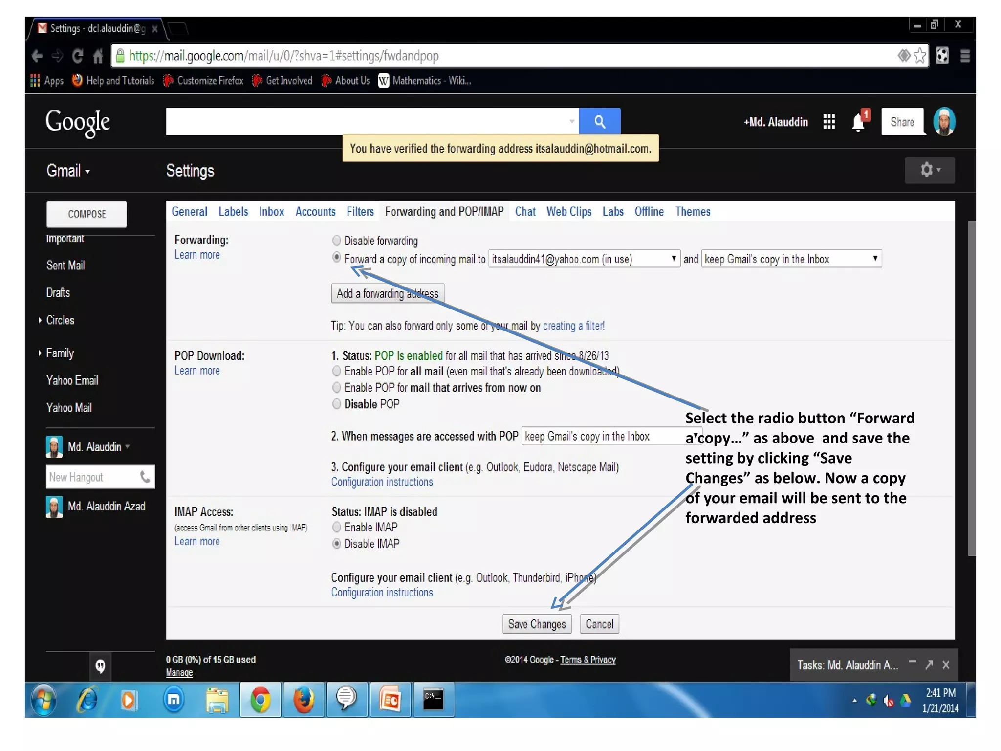 Email account forwarding process using gmail account | PPT