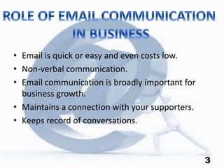 EMAIL A MODE OF COMMUNICATION | PPTX