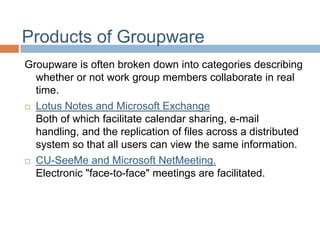 Email and groupware | PPTX | Email | Internet