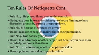 Email and Net Etiquette | PPTX | Email | Internet