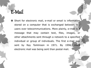 Email and socialnetworking | PPTX