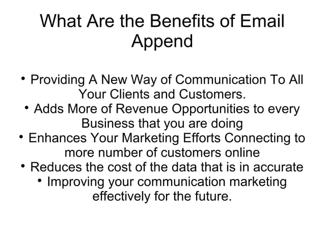 Email append | ODP