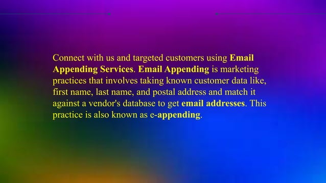 Email appending services | PPT