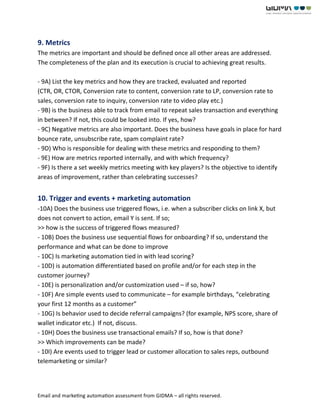 Email Marketing Assessment Template for Success | PDF