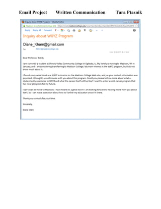Email assignment | PDF