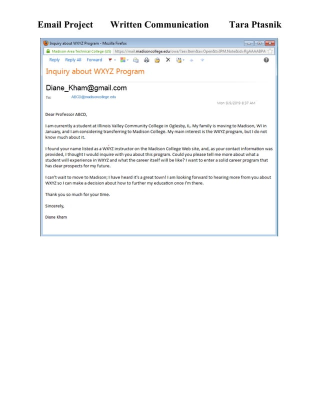Email assignment | PDF