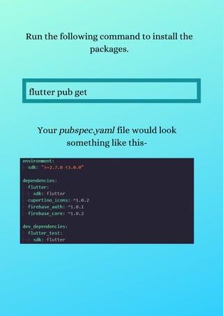 Email authentication using firebase auth + flutter | PDF