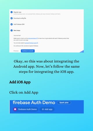 Email authentication using firebase auth + flutter | PDF