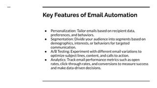 Email Automation: Streamlining Your Communication Process | PDF
