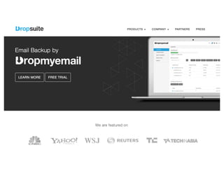 Email Backup by Dropsuite | PDF | Cloud Computing | Internet