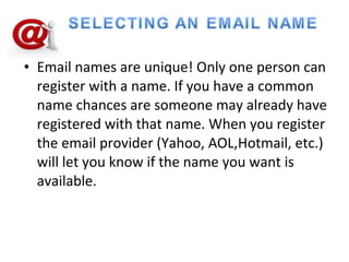 Emailbasicsclass | PPT | Internet for Beginners | Internet