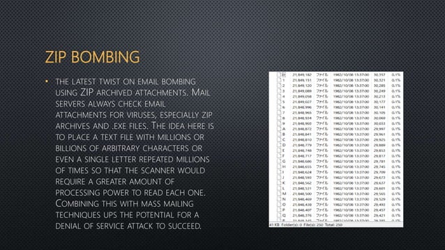 Email bombing | PPTX | Email | Internet