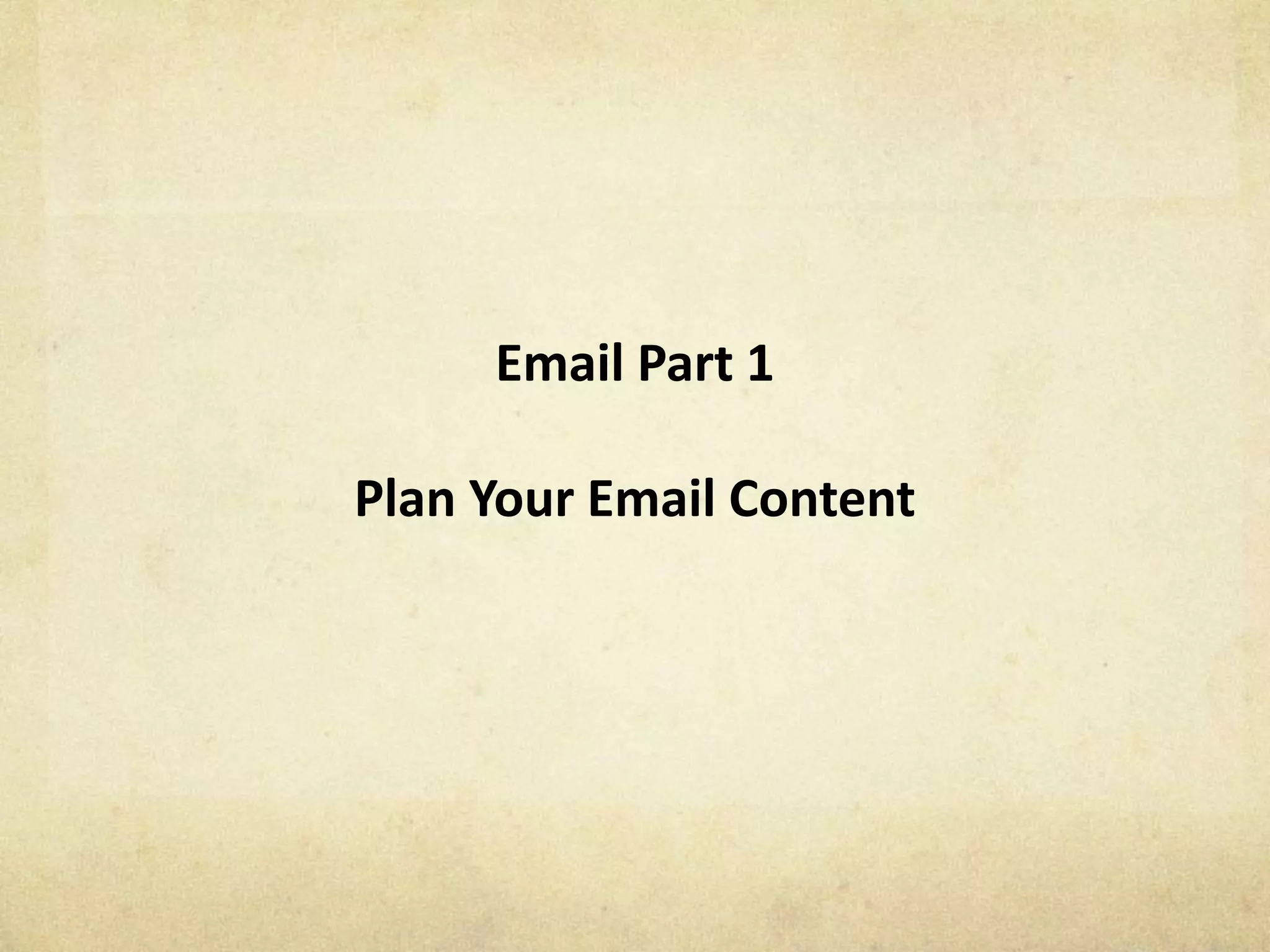 Running an Email campaign | PPTX