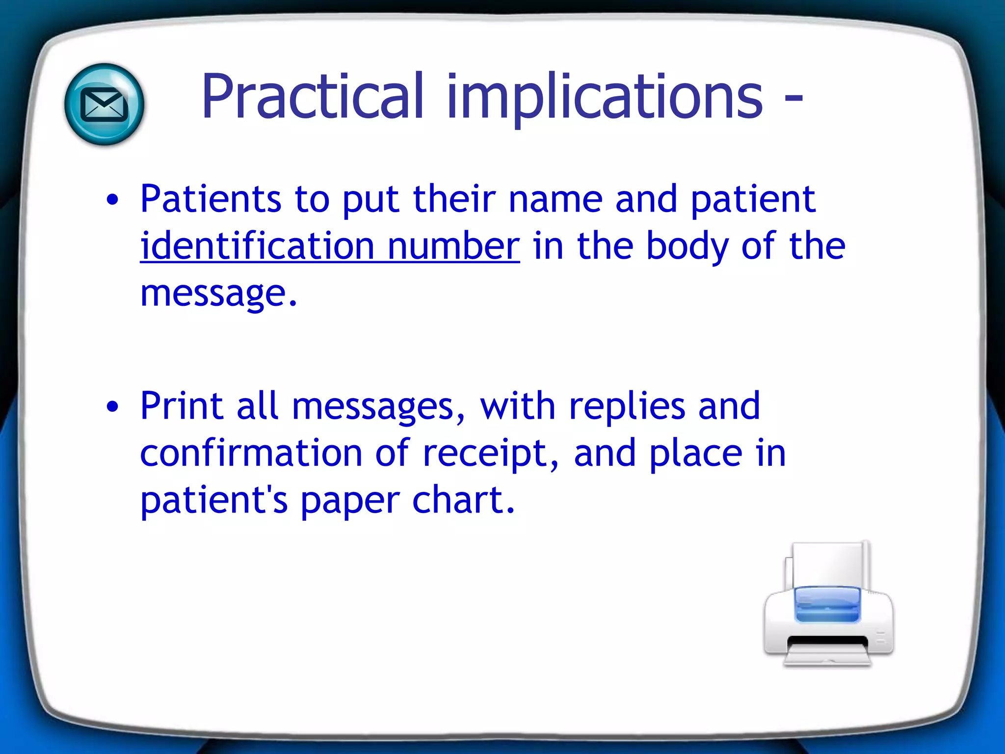 Medical and clinical communication using Email | PPT