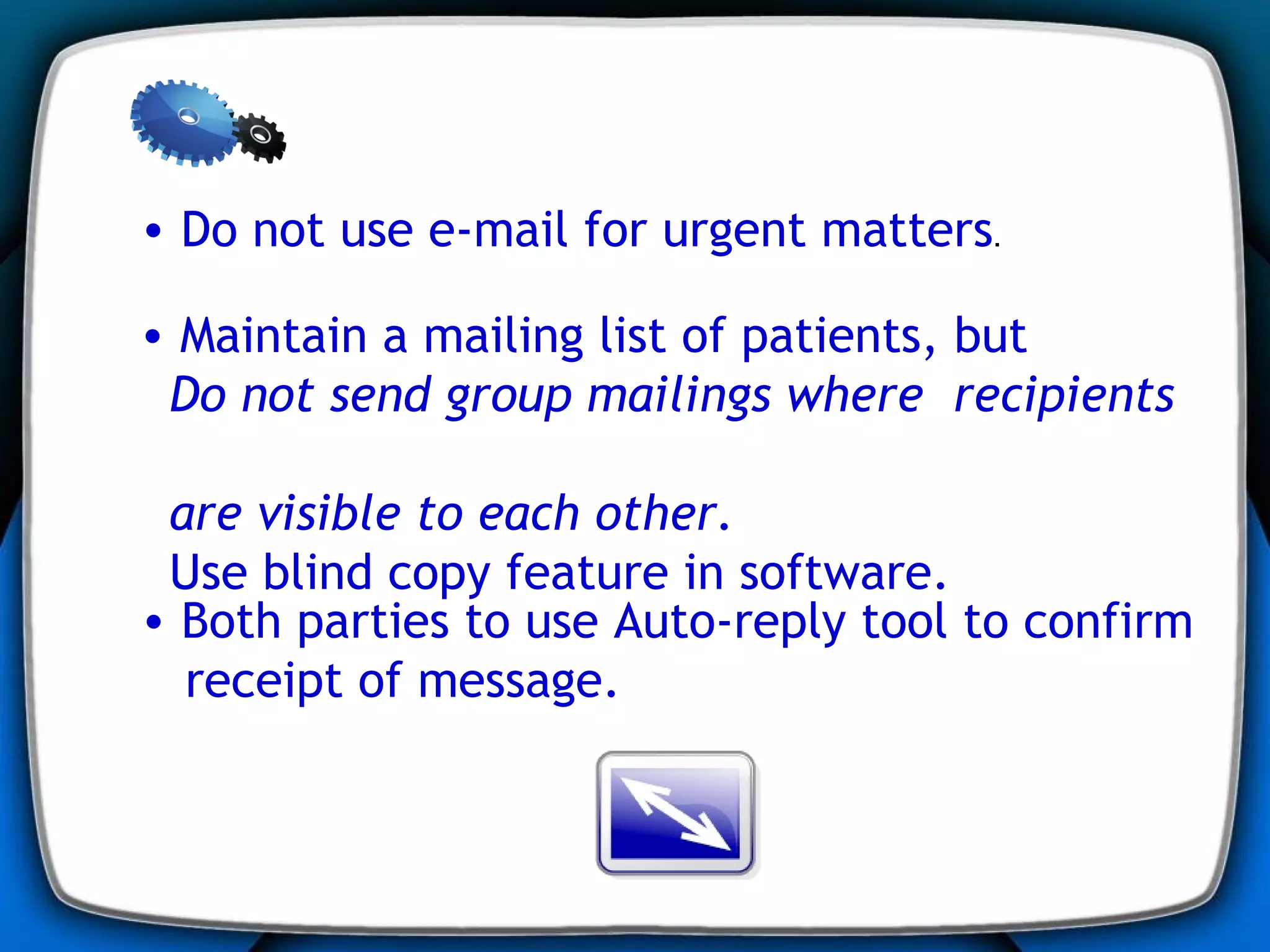 Medical and clinical communication using Email | PPT