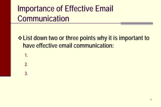 Effective Email communication | PDF
