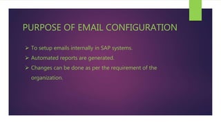 EMAIL CONFIGURATION IN SAP | PPT
