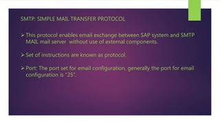 EMAIL CONFIGURATION IN SAP | PPT