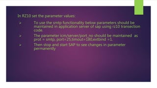 EMAIL CONFIGURATION IN SAP | PPT