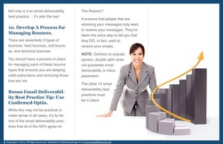 Email deliverability best practices | PPT