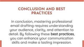 Mastering the Art of Professional Email Drafting | PDF