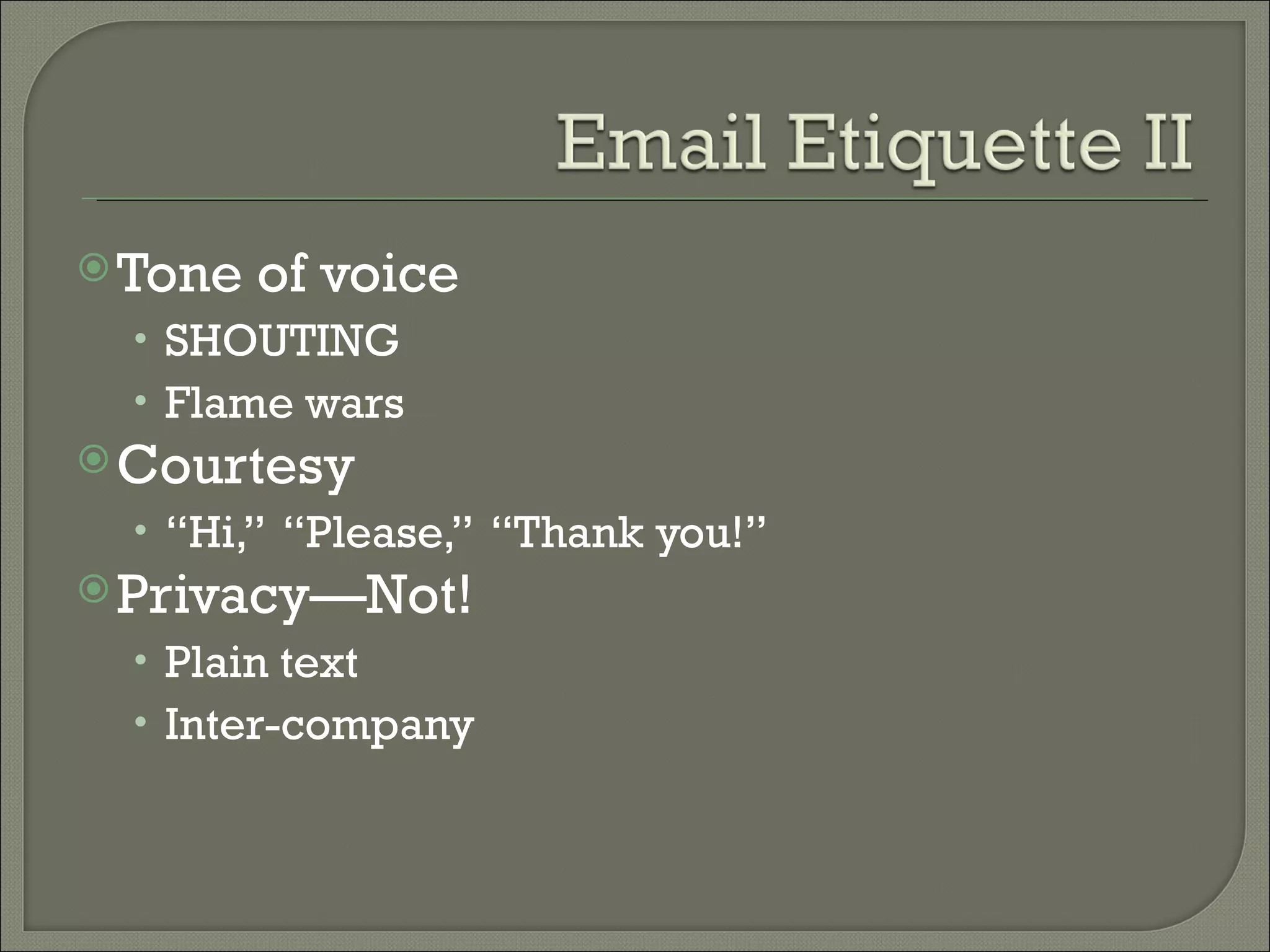 Email Etiquette | PPT