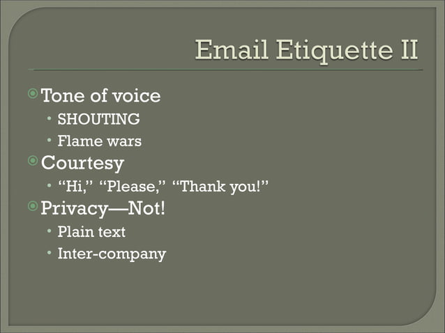 Email Etiquette | PPT