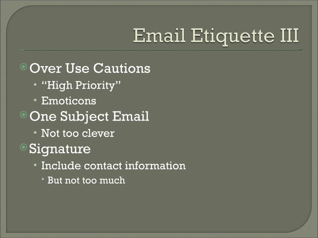 Email Etiquette | PPT