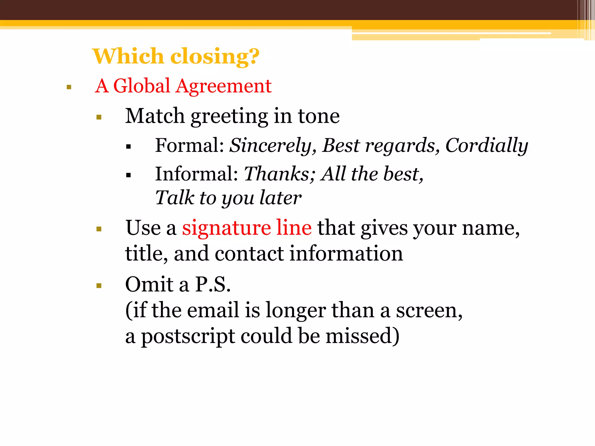 Email etiquette | PPTX