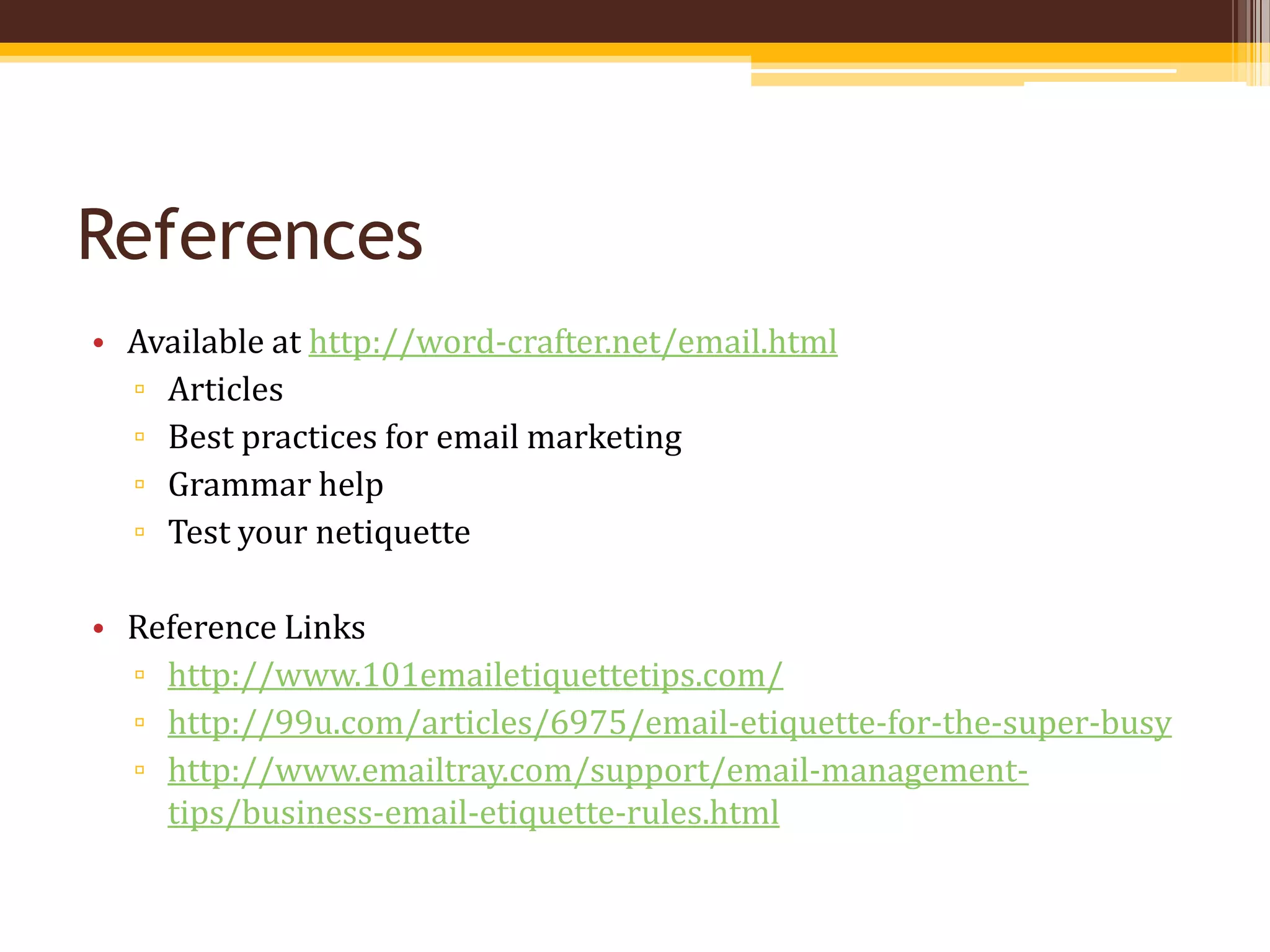 Email etiquette | PPTX