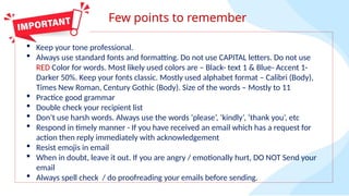 Email Etiquette. Clear, professional msg | PPT | Free Download