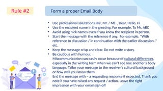 Email Etiquette. Clear, professional msg | PPT | Free Download