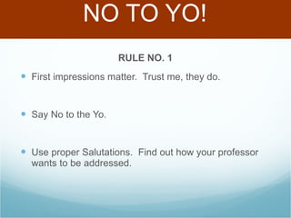 How to Communicate With Your Professors | PPT