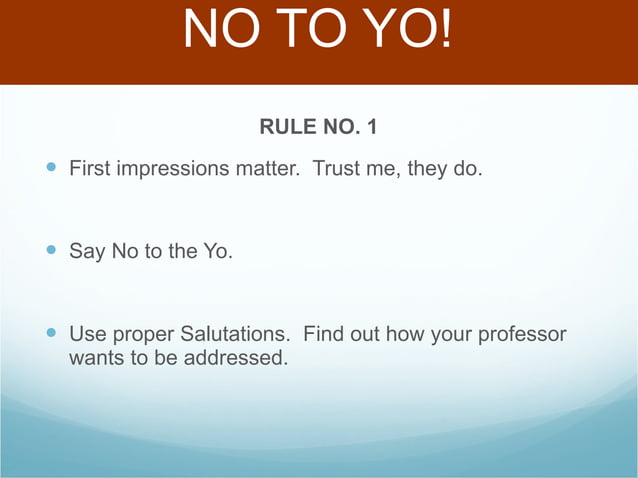 How to Communicate With Your Professors | PPT