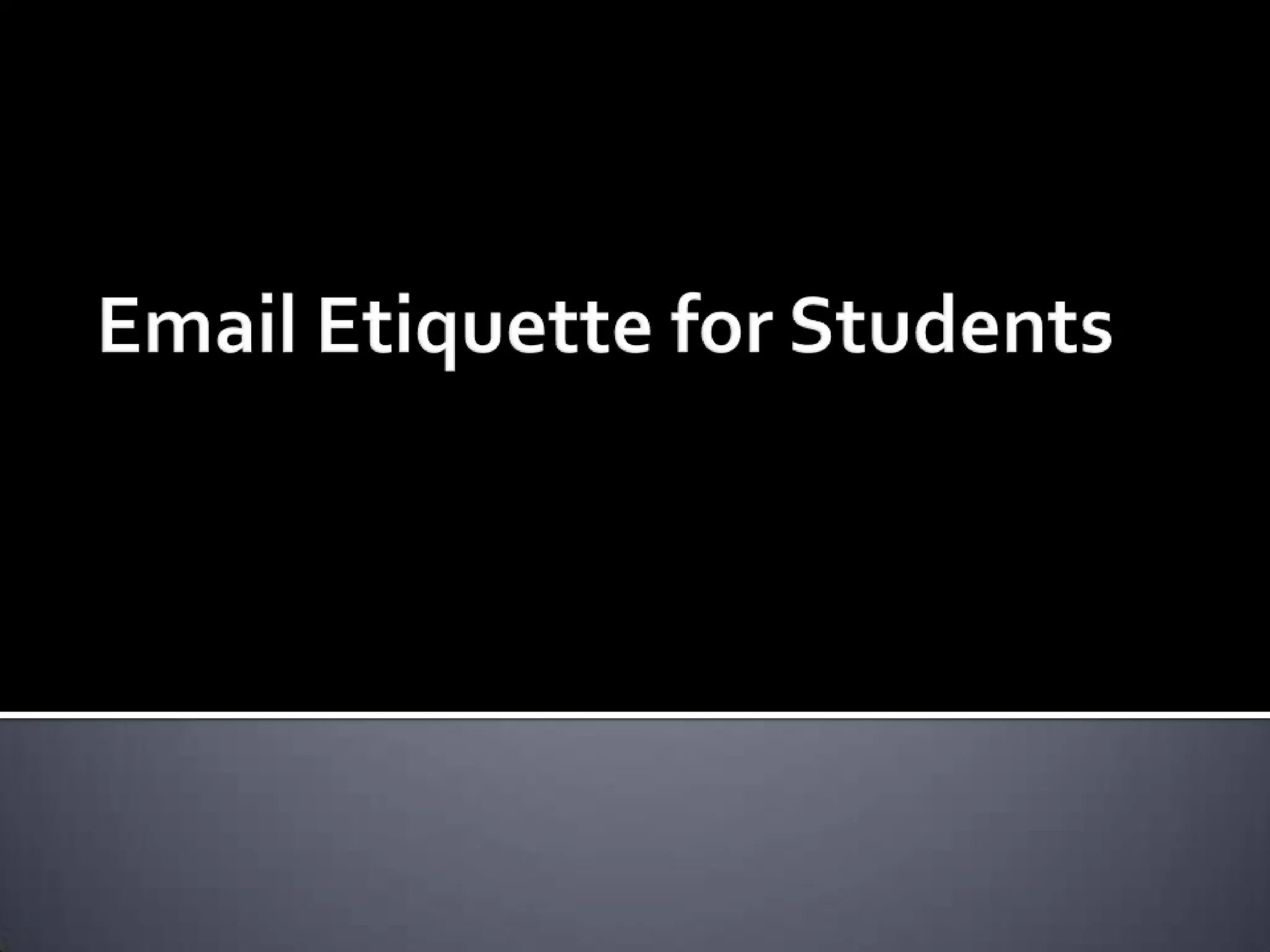 Email etiquette | PPTX | Email | Internet