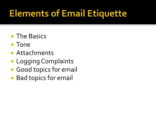 Email etiquette | PPTX | Email | Internet