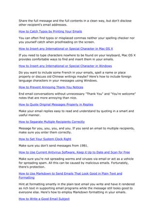 Email etiquette | DOCX