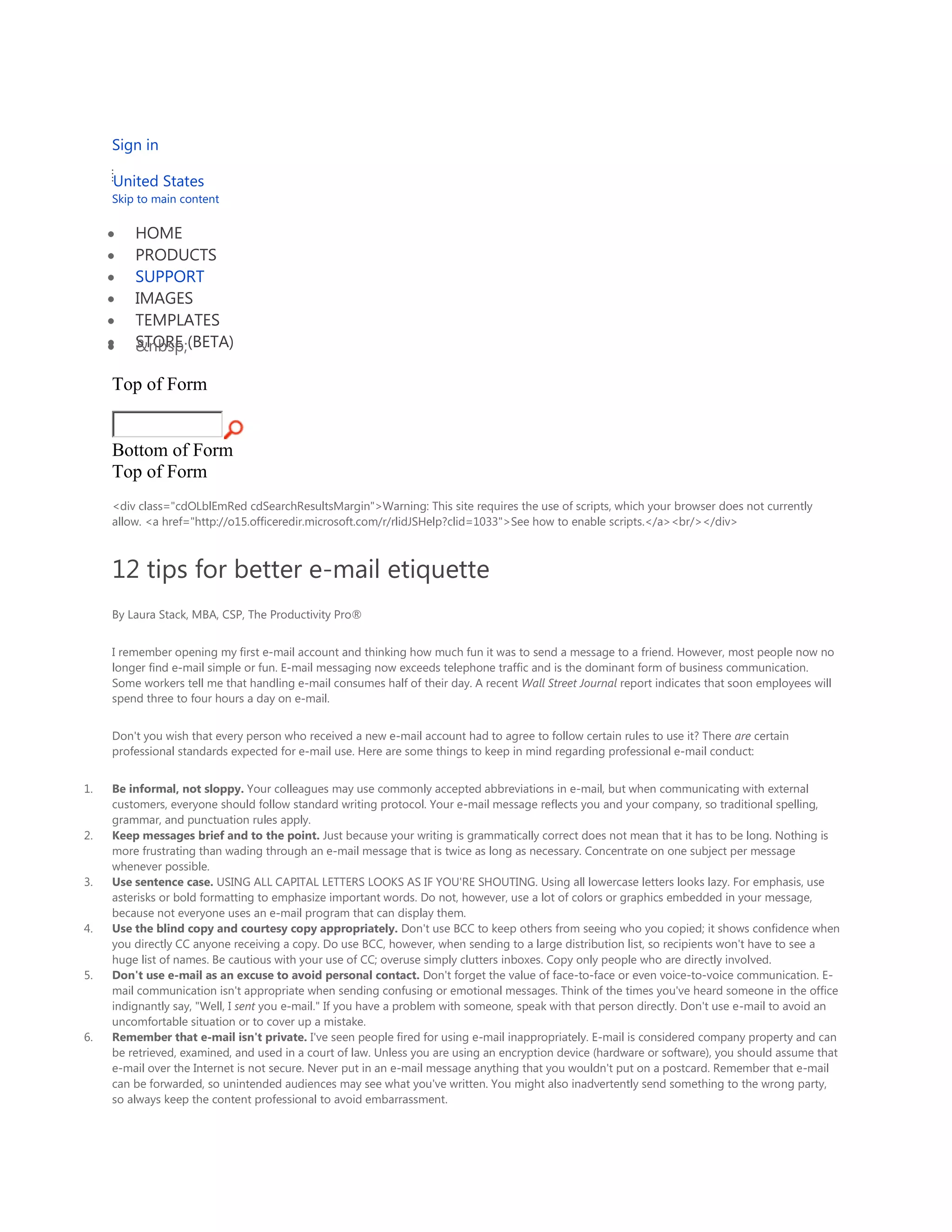 Email etiquette | PDF