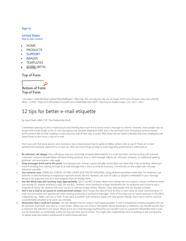 Email etiquette | PDF
