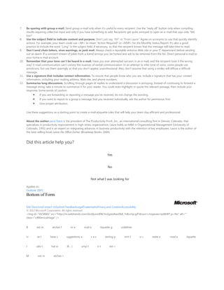 Email etiquette | PDF