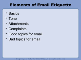 Email etiquette | PPT | Email | Internet
