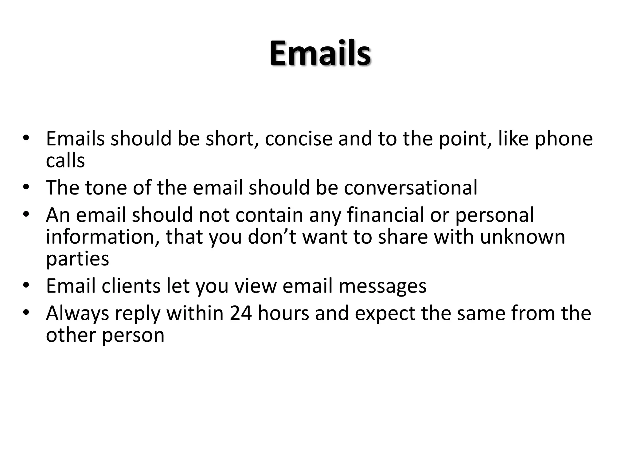 Business Email Etiquette | PPTX