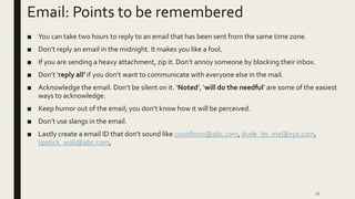Email etiquette | PPTX