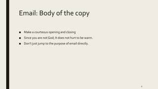 Email etiquette | PPTX